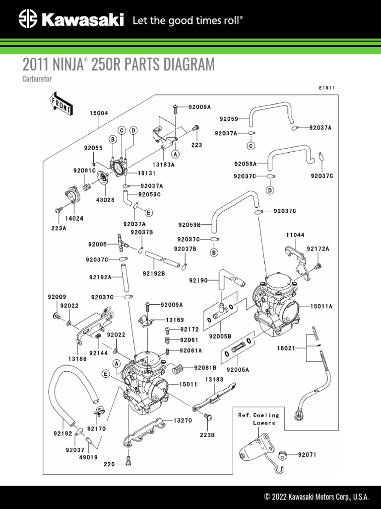 2011 NINJA 250R Parts Diagram: Carburetor | PDF | Carburetor | Throttle
