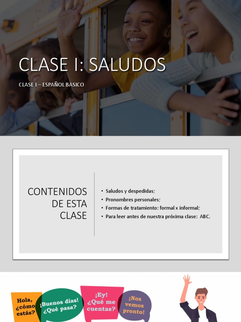Saludos y Despedidas en Español | PDF | Numero Gramatical | Mecánica ...