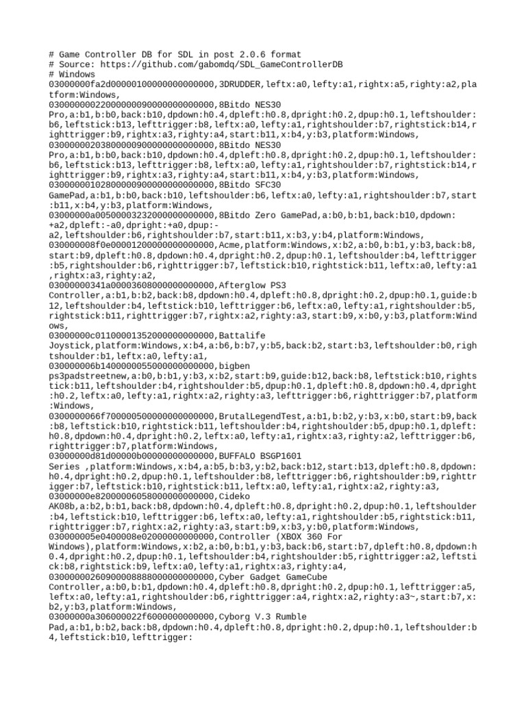 Gamecontrollerdb | PDF | Product Introductions | Nintendo Hardware