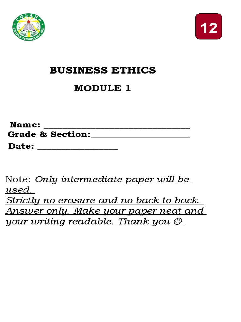 Bus. Ethics 1 | PDF | Partnership | Taxes