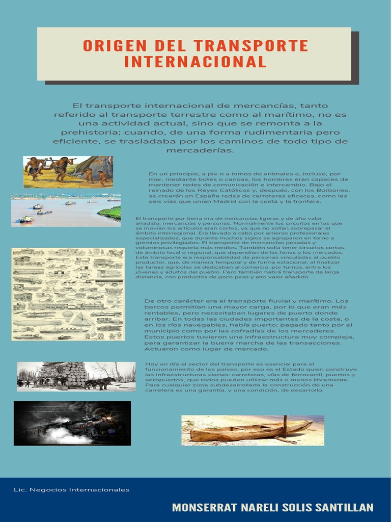 Origen Del Transporte Internacional. Monserrat Nareli Solis Santillan ...