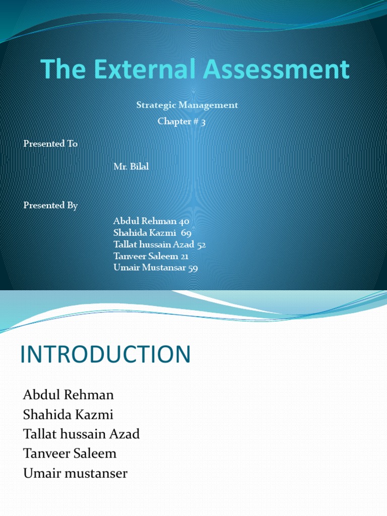 The External Assessment: Strategic Management | PDF | Forecasting ...