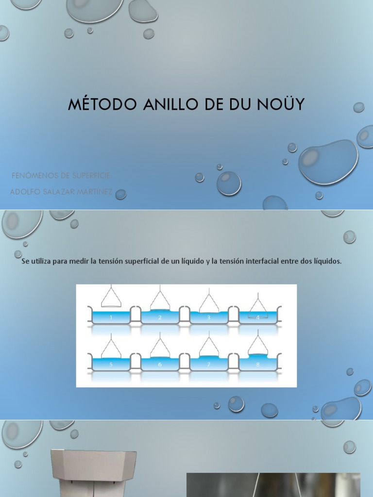 Método Anillo de Du Noüy | PDF