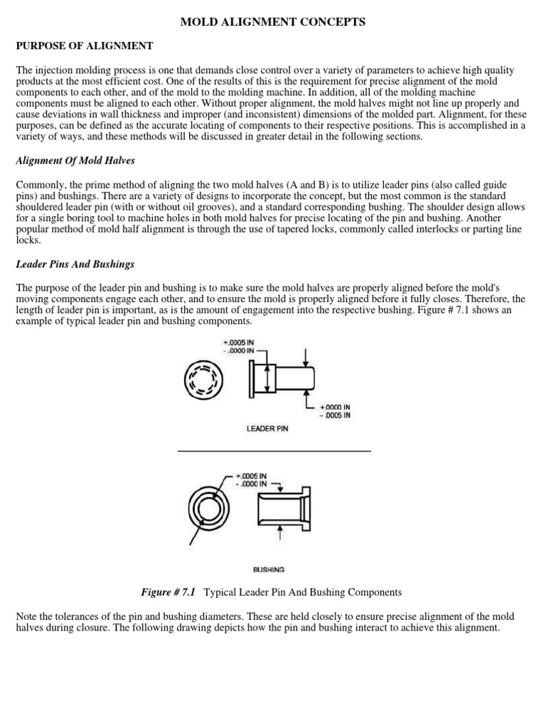Mold Alignment Concepts | PDF | Manufactured Goods | Mechanical Engineering