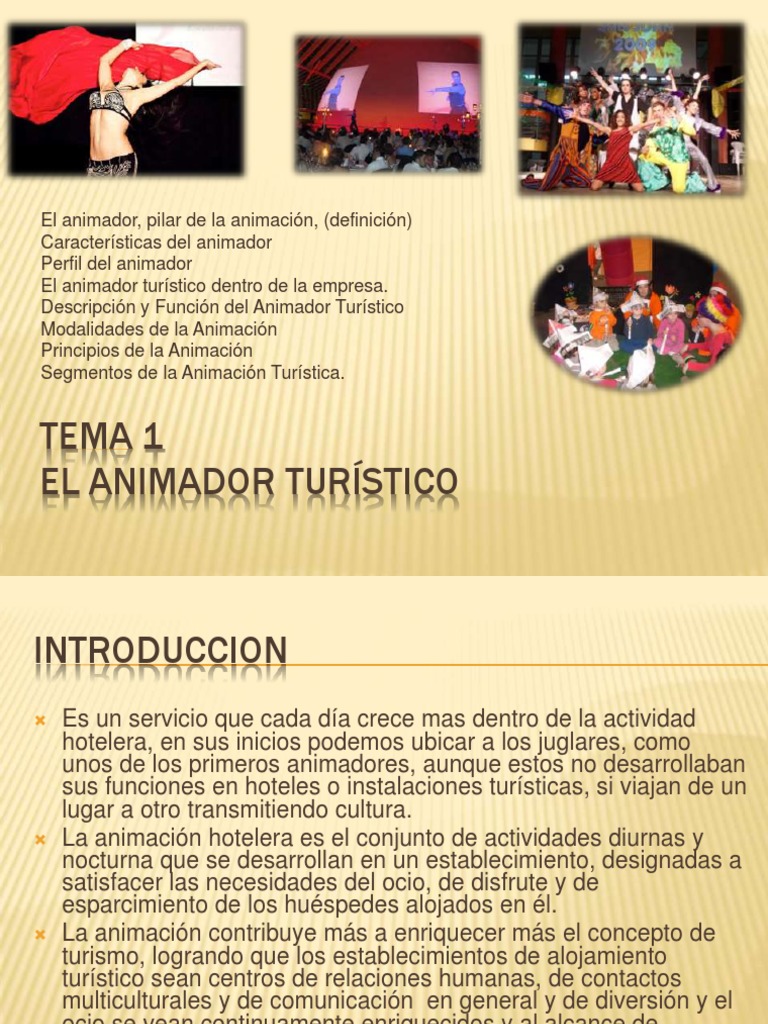Tipos y funciones del animador turístico | PDF | Turismo | Business