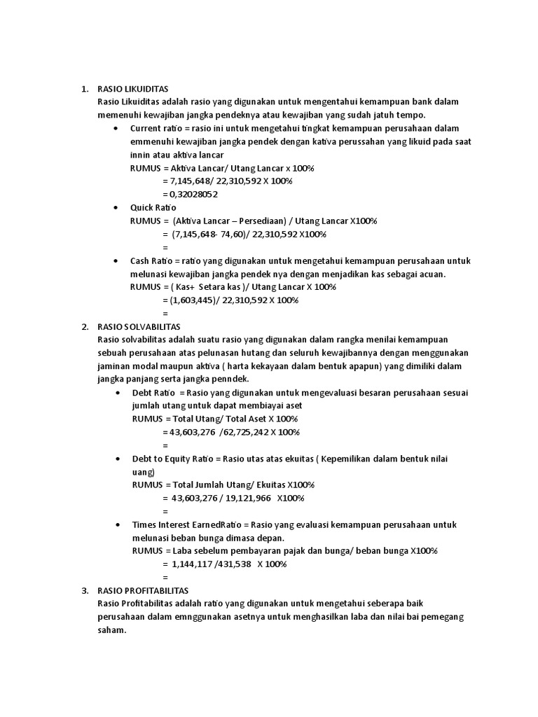 Analisis Rasio Keuangan Perusahaan 2019 | PDF | Pengelolaan Keuangan & Uang
