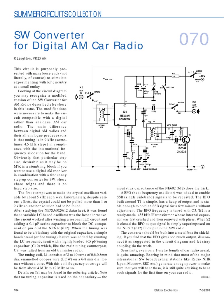 SW Converter For Digital AM Car Radio: Summer Circuitscollection | PDF ...