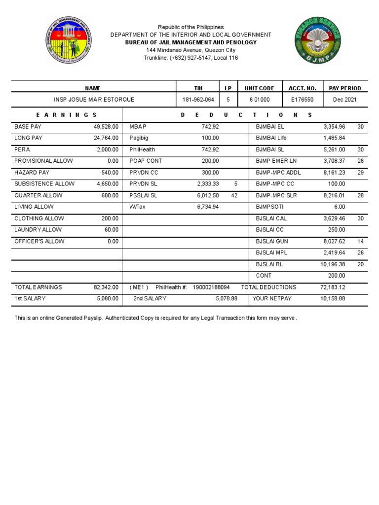 Payslip | PDF | Government | Government Finances