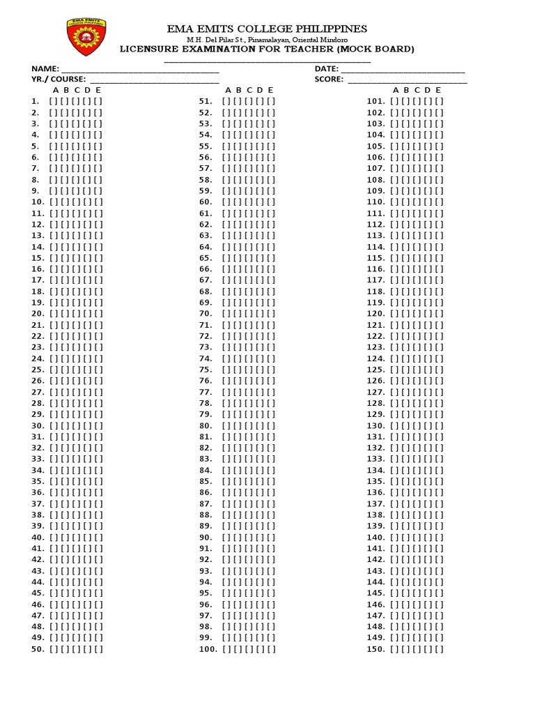 Scantron Sheet | PDF | Optical Character Recognition