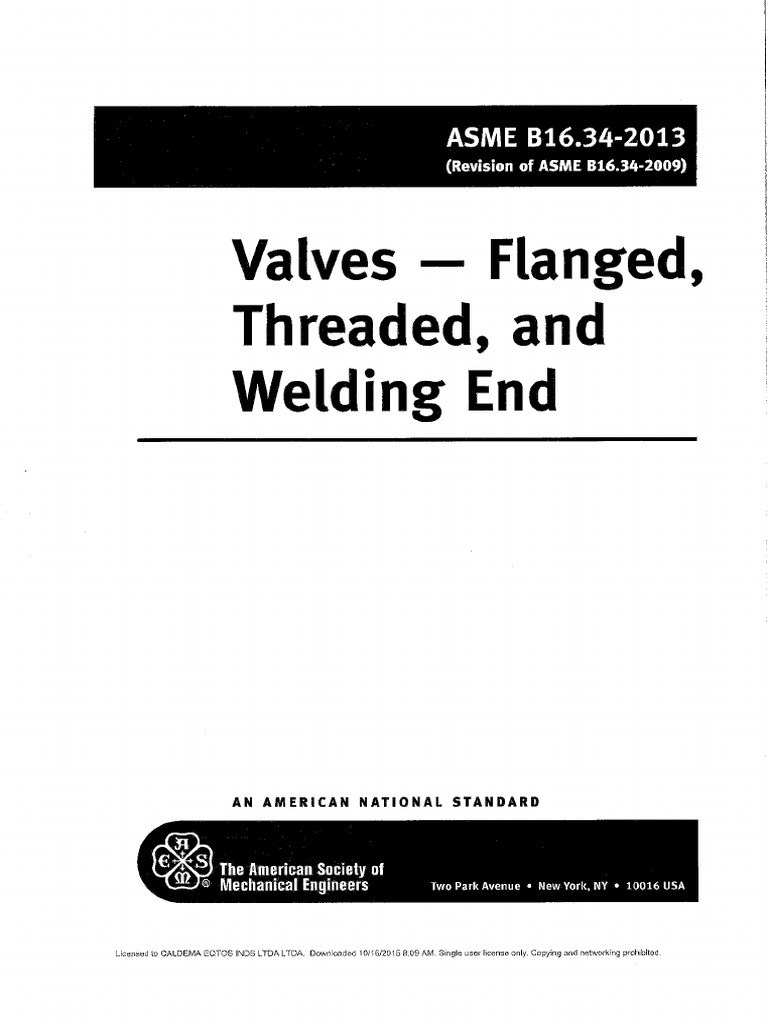 ASME B16.34 - 2013 - Válvulas - Extremidade Flangeadas-Rosqueadas e de ...