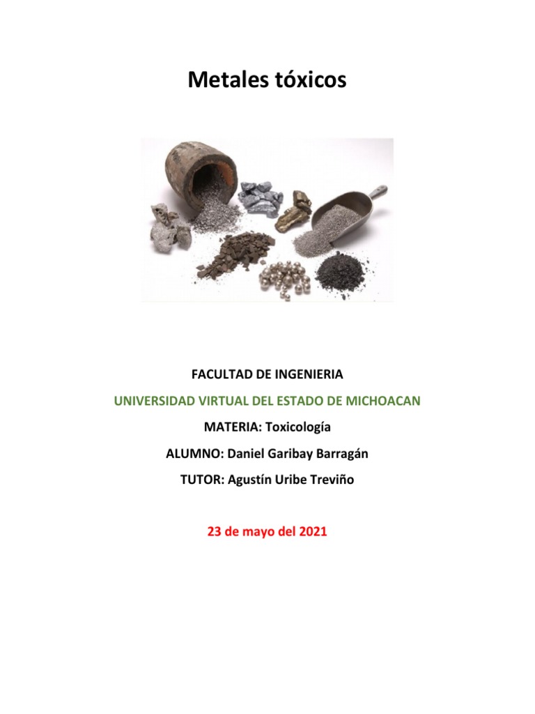 Metales Toxicos Univim | PDF | Contaminación | Ciencias de la Salud