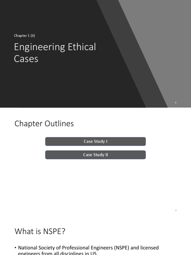 Chapter 1 (II) Engineering Ethical Cases | PDF | Confidentiality | Engineer