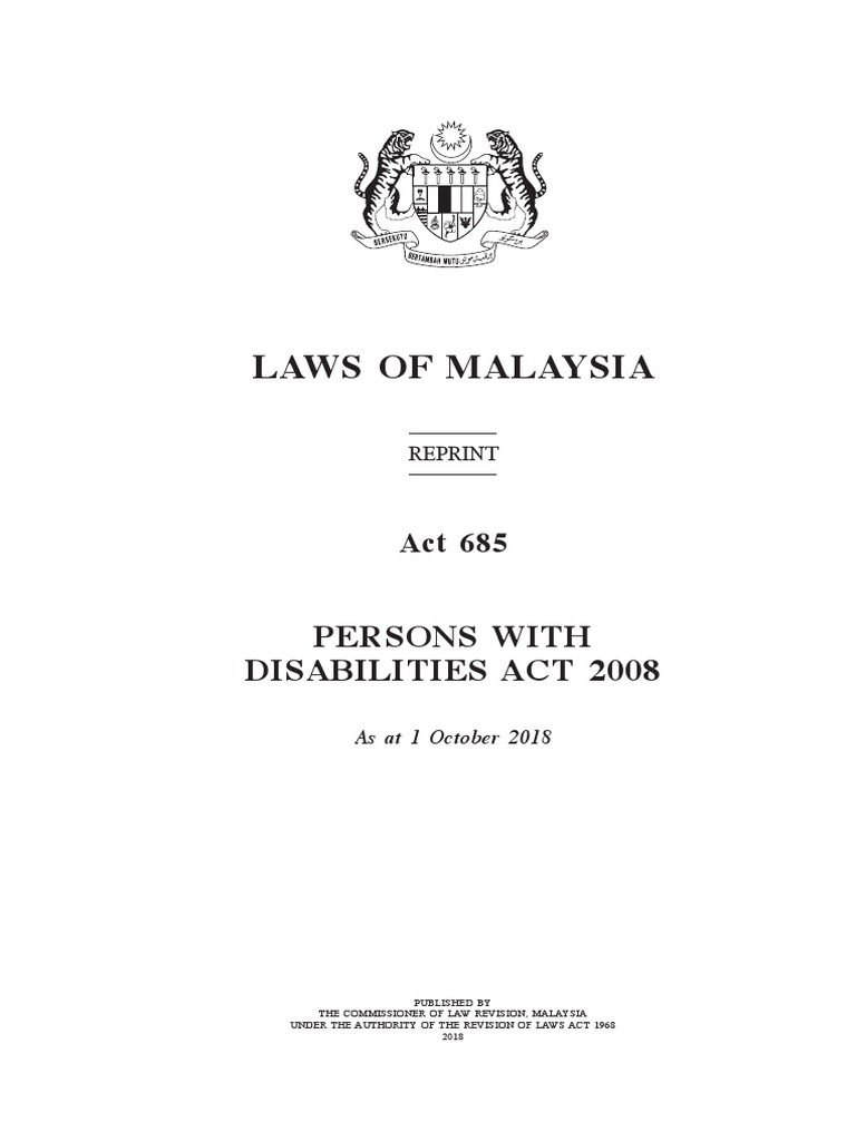 Persons with Disabilities Act 2008 | PDF | Disability | Health Care