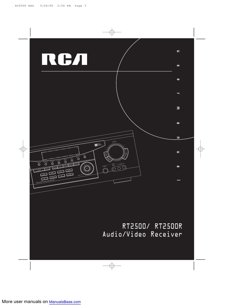 Home Theater Audio Video Receiver RT2500 | PDF | Loudspeaker ...