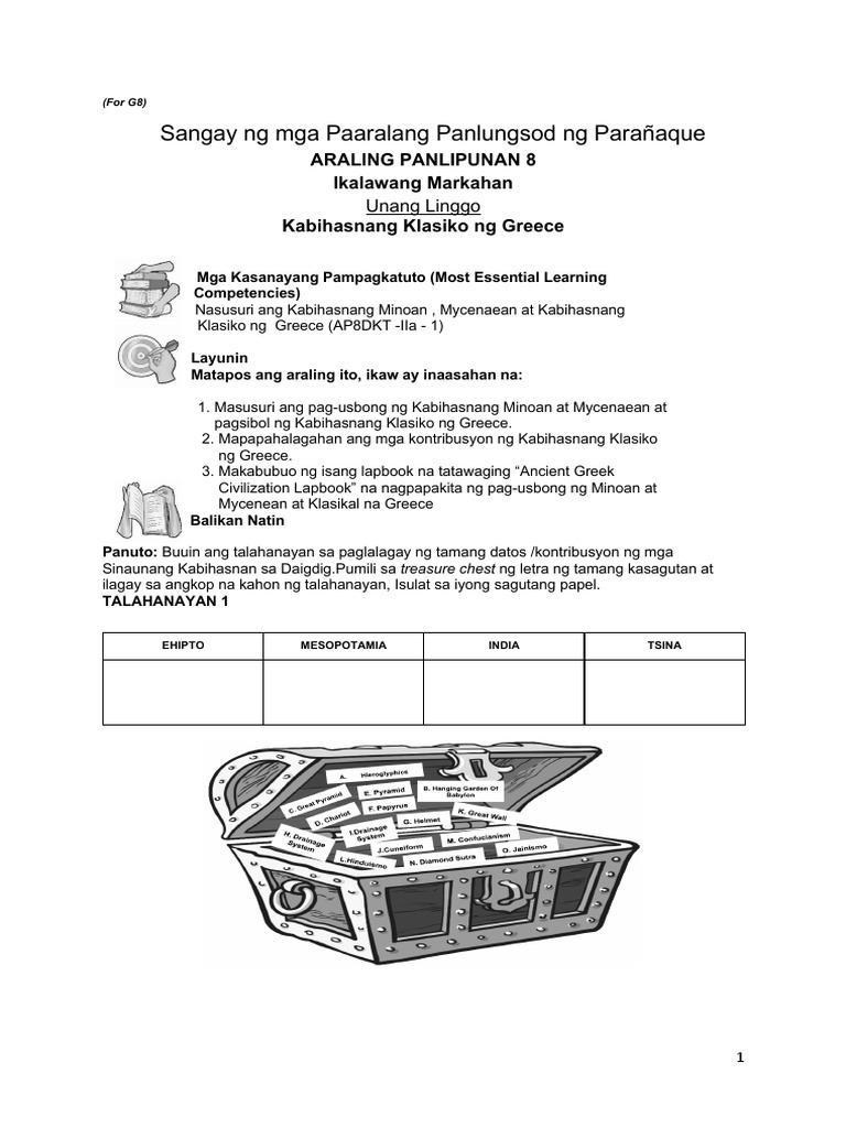 AP Grade8 Quarter2 Module Week1 | PDF