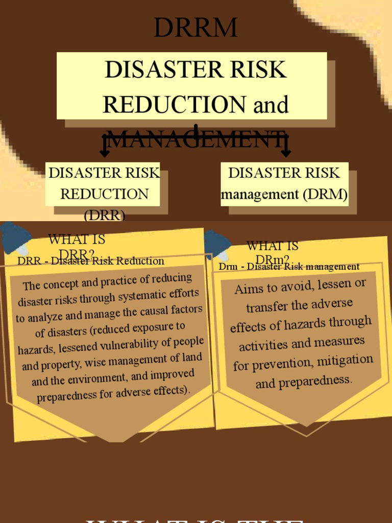 Disaster Risk Reduction (DRR) Disaster Risk Management (DRM) | PDF ...