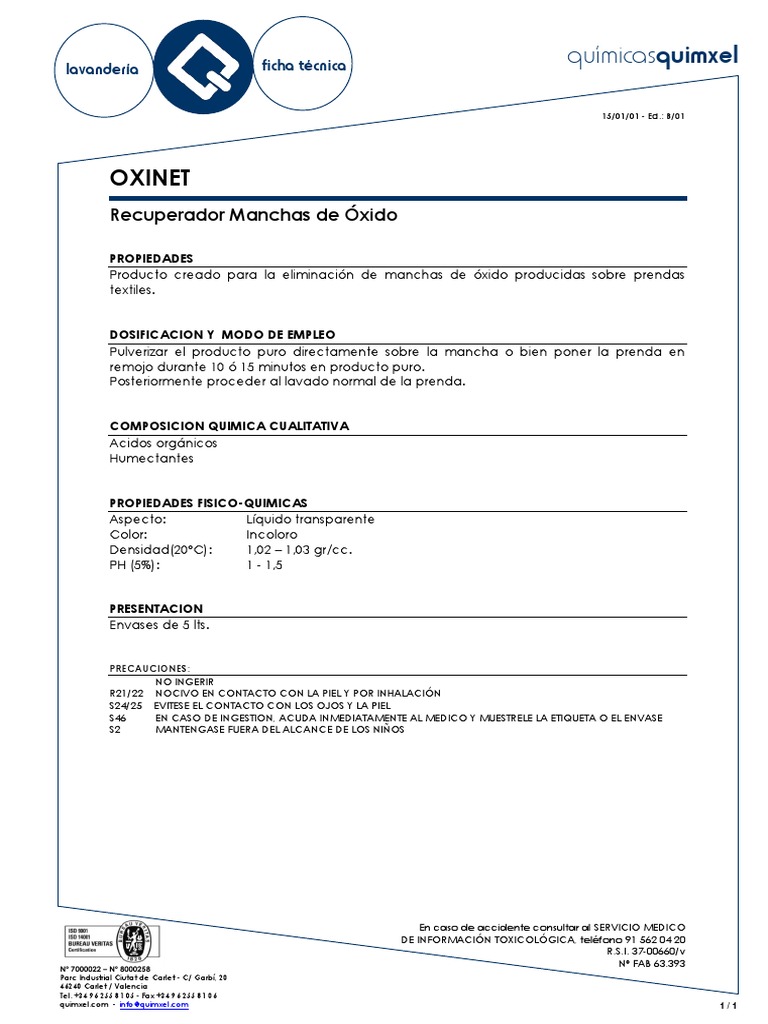 Oxinet FT | PDF
