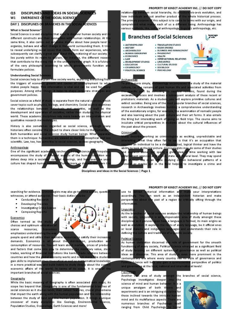 Disciplines And Ideas In The Social Sciences Pdf Social Sciences