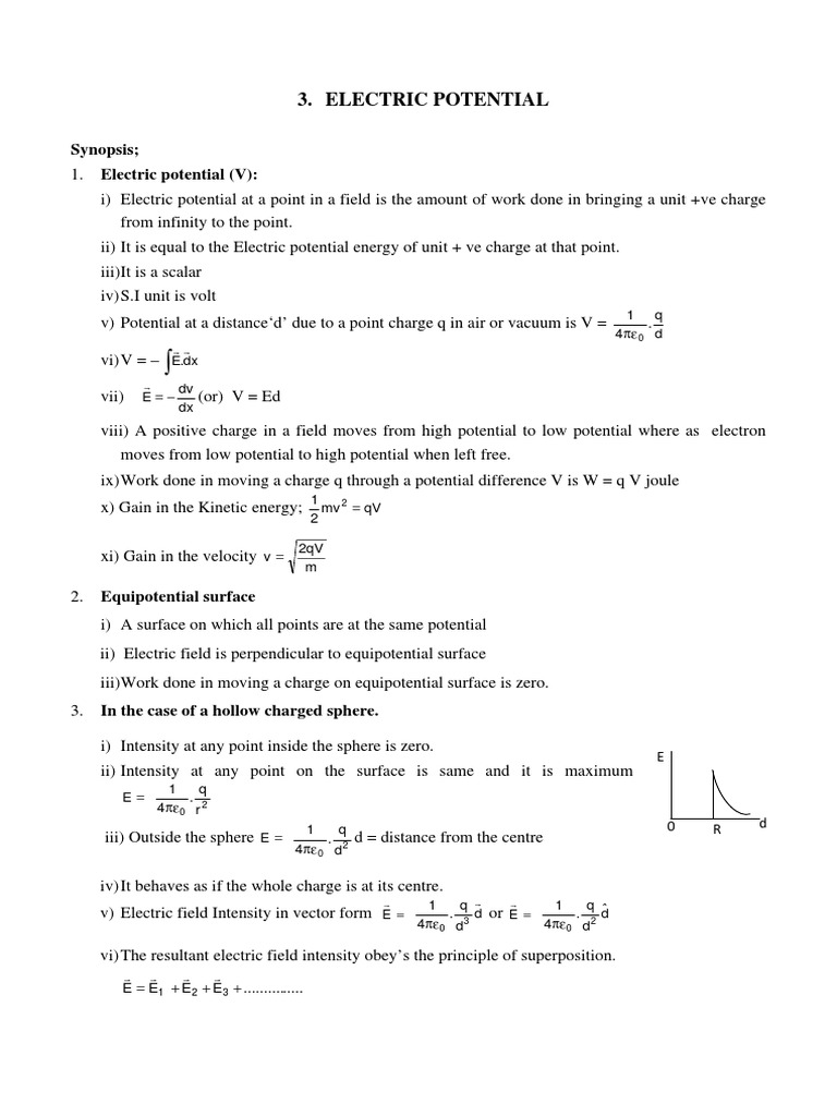 Understanding Electric Potential: A Comprehensive Breakdown of Key Concepts | PDF | Electronvolt ...