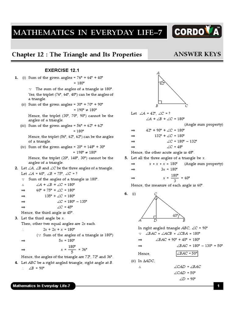 Triangle and Properties | PDF | Triangle | Triangle Geometry