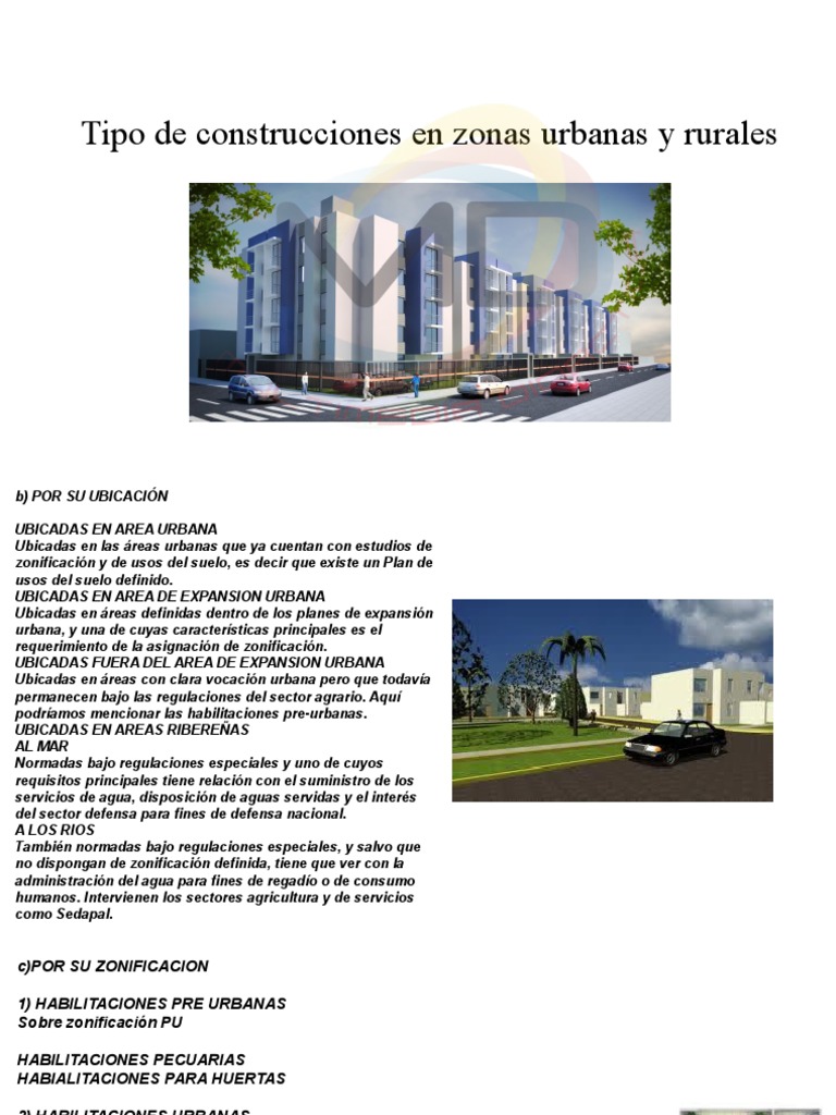 Tipo de Construcciones en Zonas Urbanas y Rurales | PDF | Área urbana ...
