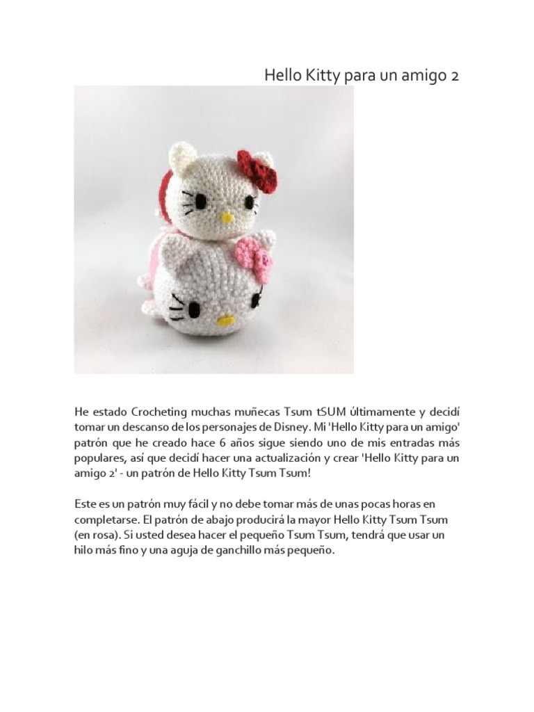 Hello Kitty Tsum Tsum | PDF | Tejer