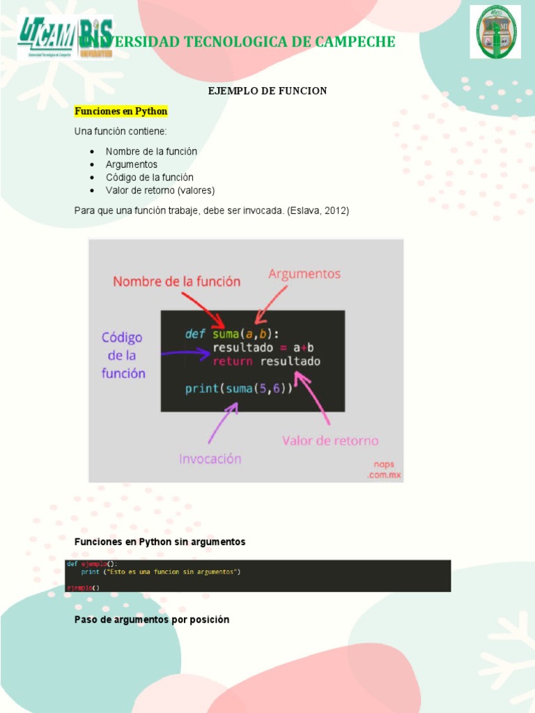 Funcion de Python - Ejemplo | PDF