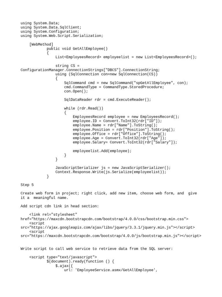 Asp - Net Ajax Data Query | PDF | World Wide Web | Internet & Web Asp - Net Ajax Data Query | PDF | World Wide Web | Internet & Web
