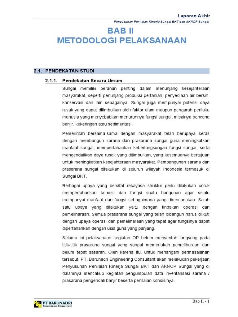 Bab II. Metodologi Pelaksanaan - Aknop BKT | PDF | Seni