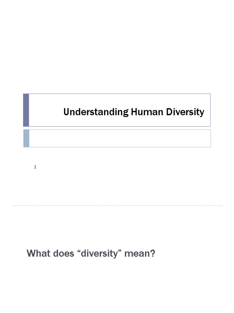 Understanding Human Diversity | PDF | Anthropology | Racism