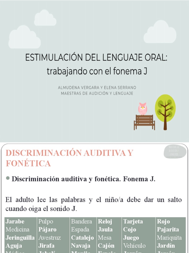 Estimulacion Del Lenguaje Fonema J | PDF | Comunicación humana ...