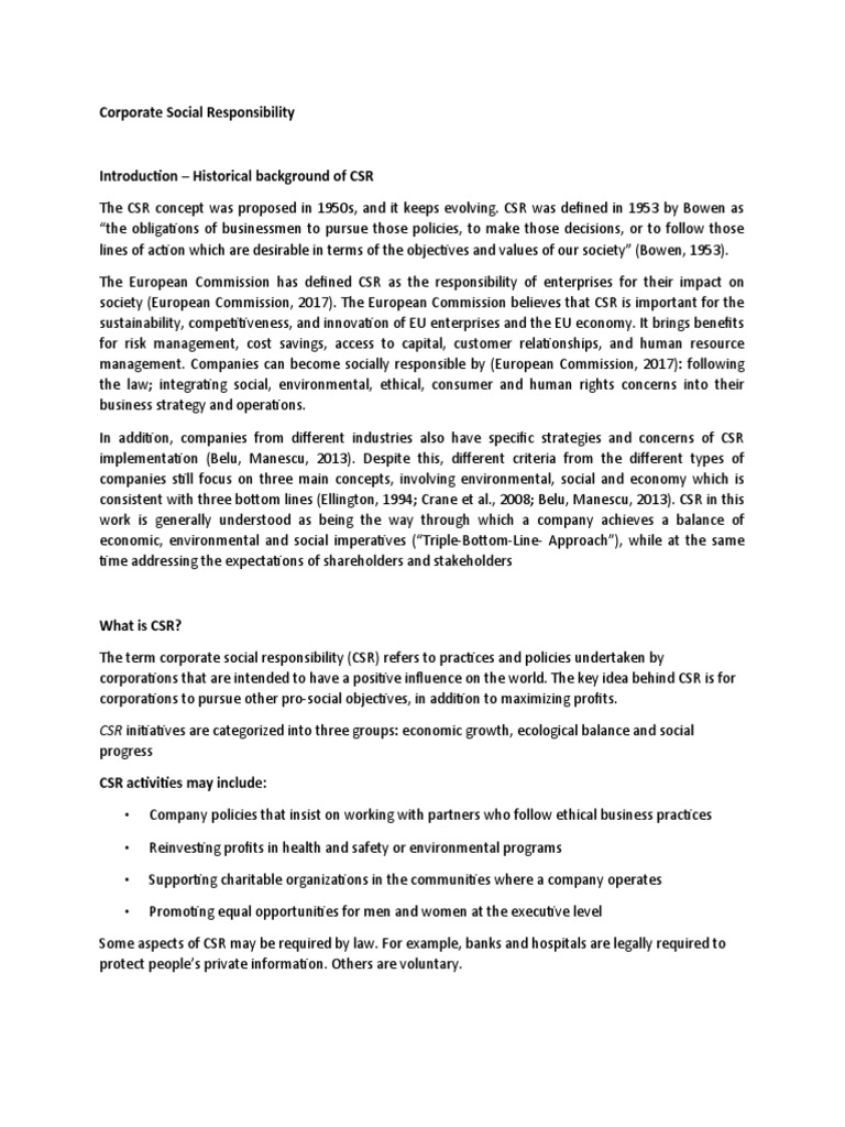 Corporate Social Responsibility 3 | PDF | Corporate Social ...