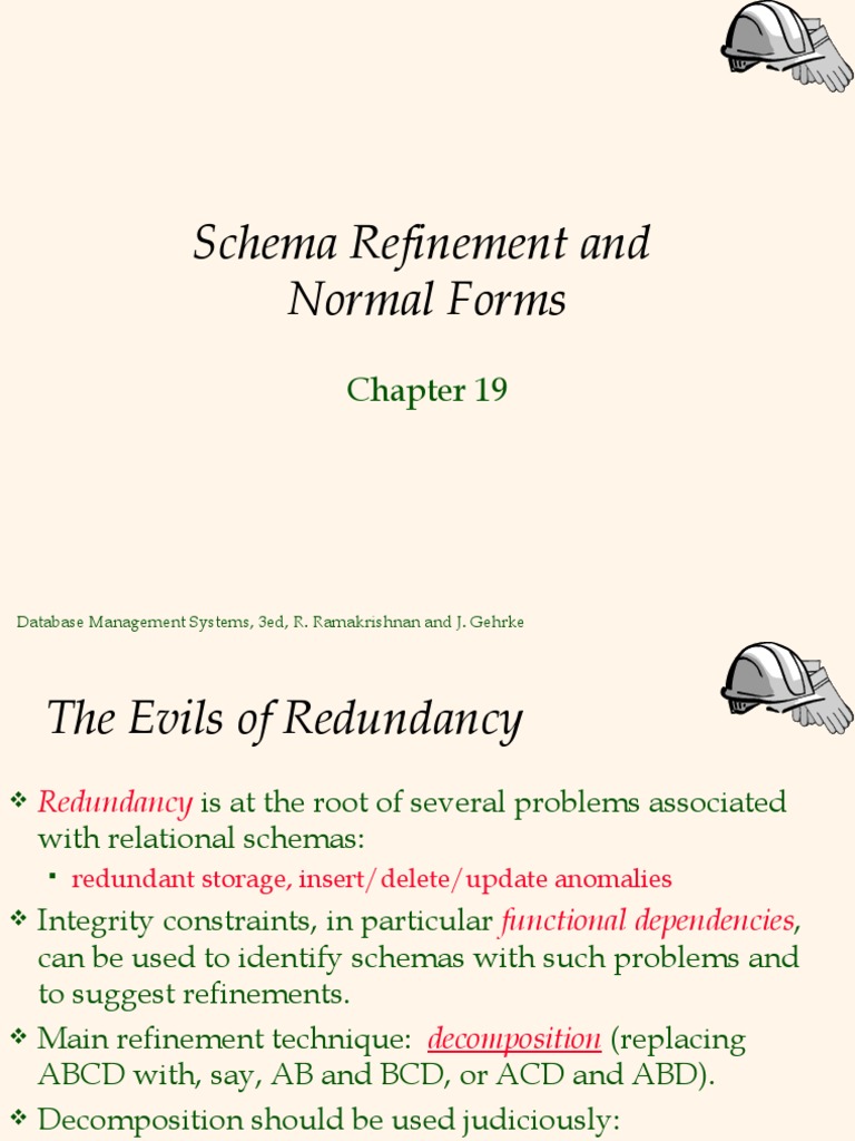 Schema Refinement & Normal Forms | PDF | Data Management | Data Model