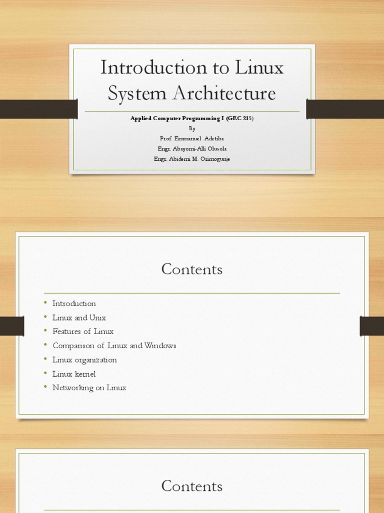 Introduction To Linux System Architecture: Applied Computer Programming ...
