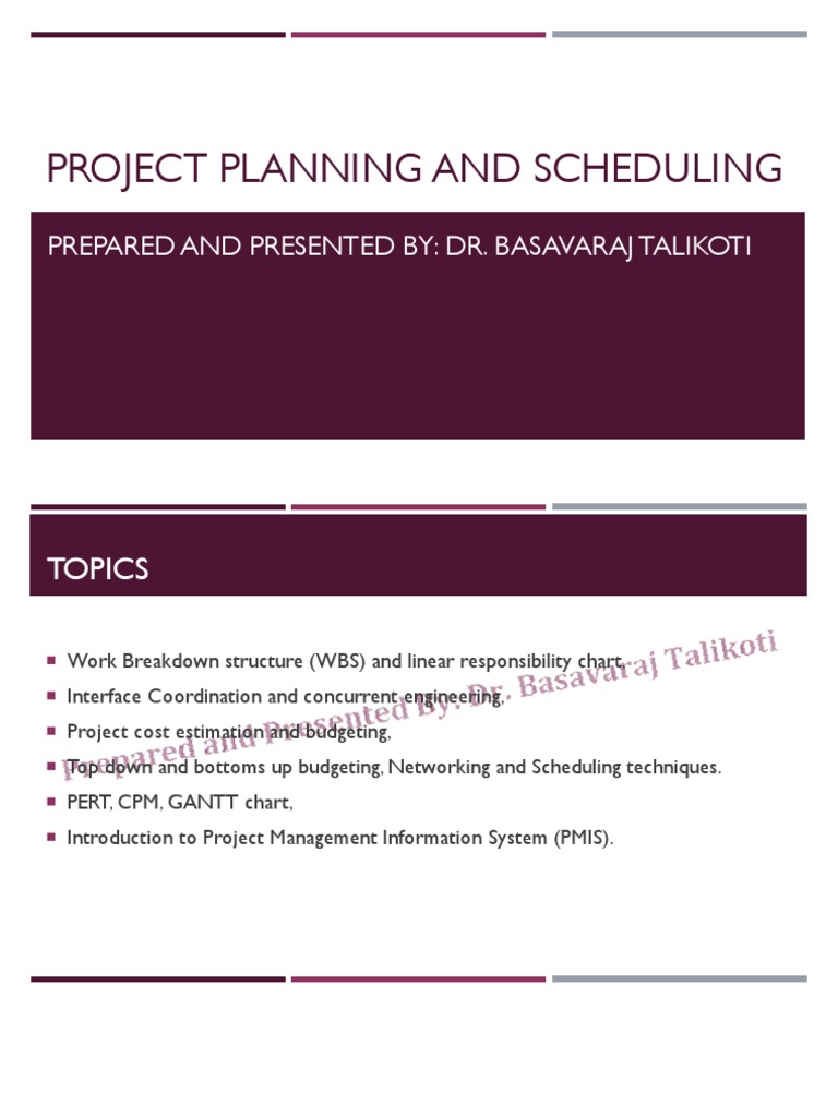 Module 03. Project Planning and Scheduling - PM | PDF | Project ...