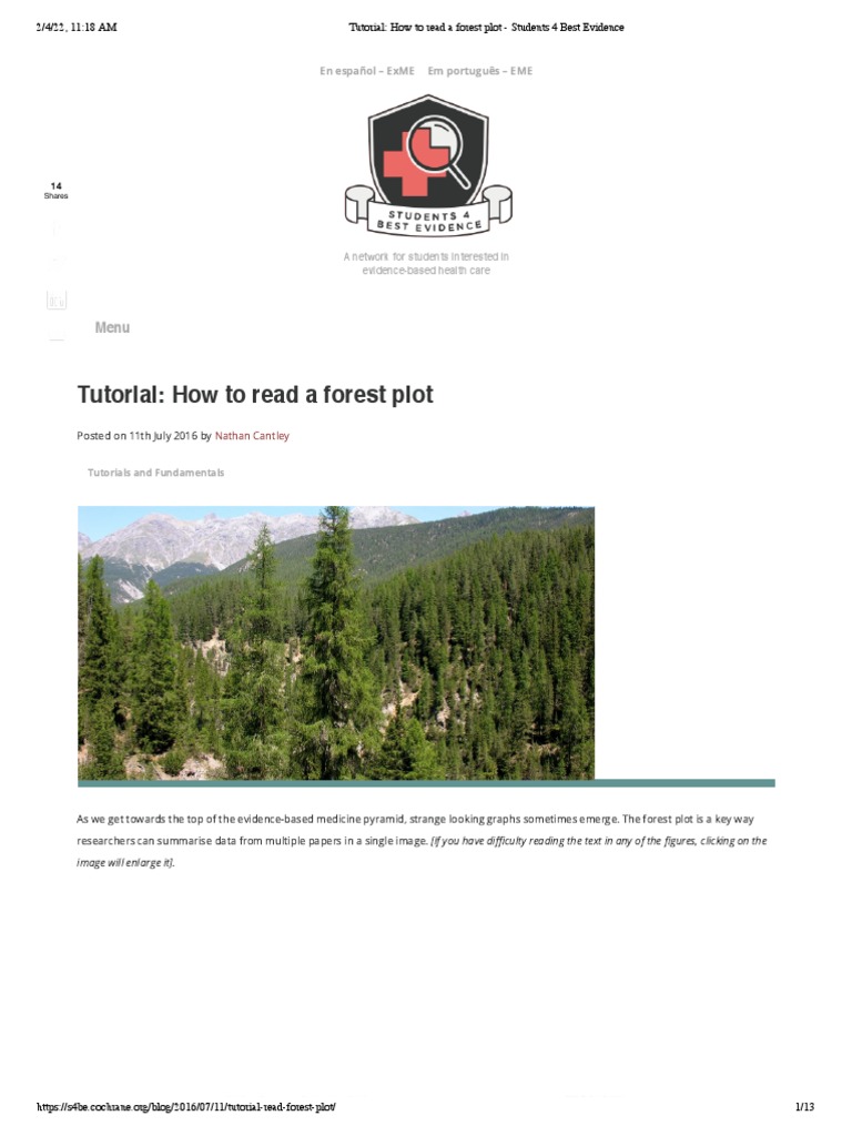 Tutorial: How To Read A Forest Plot: en Español - Exme em Português ...