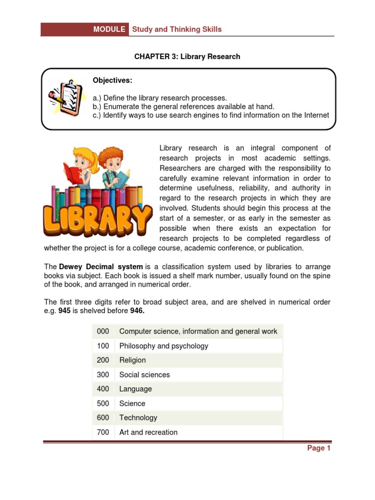 CHAPTER 3-Library Research | Download Free PDF | Libraries | Encyclopedias