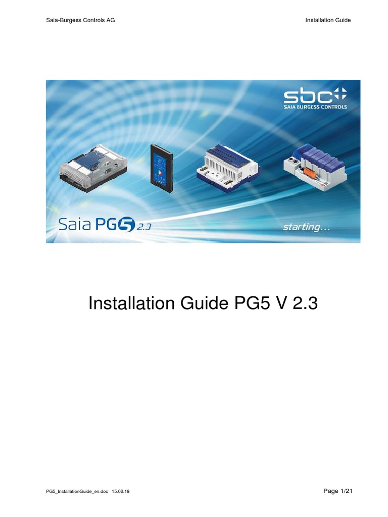 PG5 InstallationGuide en 01 | PDF | Installation (Computer Programs) | Microsoft Windows