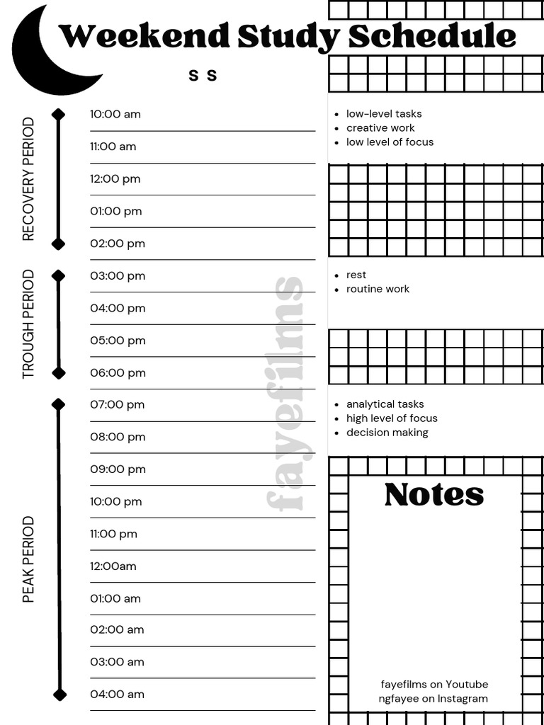 Weekday and Weekend Study Schedule Fayefilms | PDF | Tropical Cyclone ...