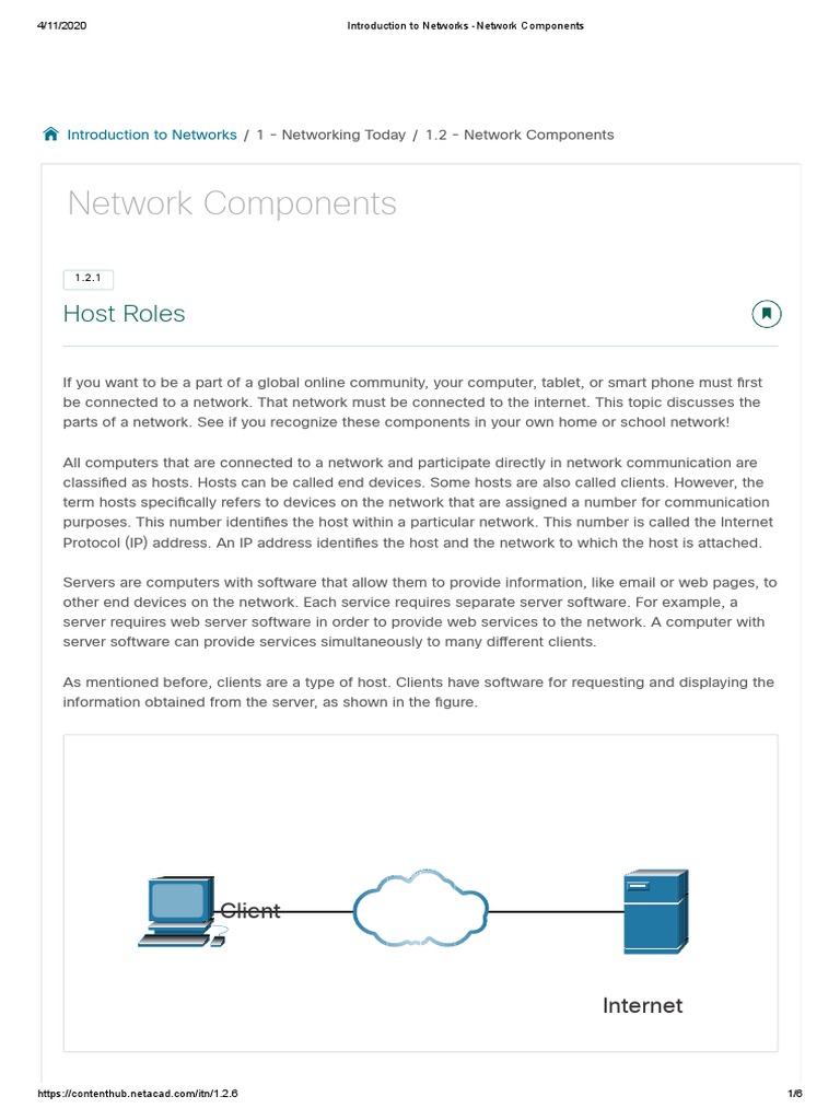 Introduction To Networks - Network Components | PDF | Computer Network ...