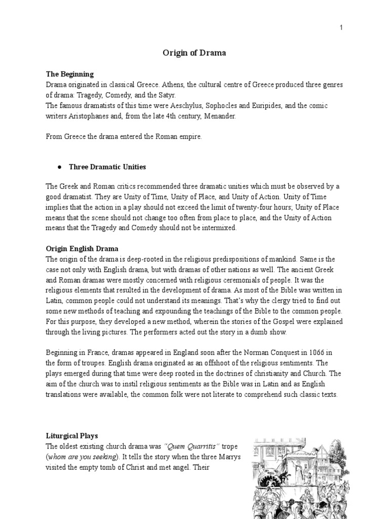 Origin of Drama | PDF | Theatre