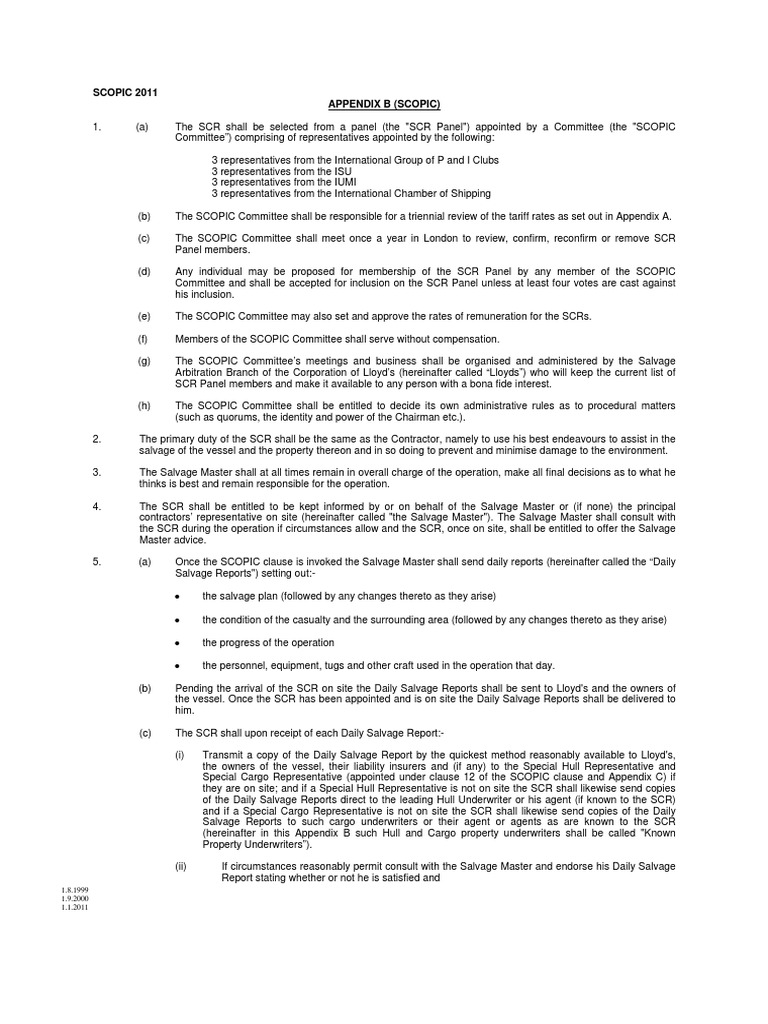 Guidelines for Special Casualty Representatives Appointed Under the ...