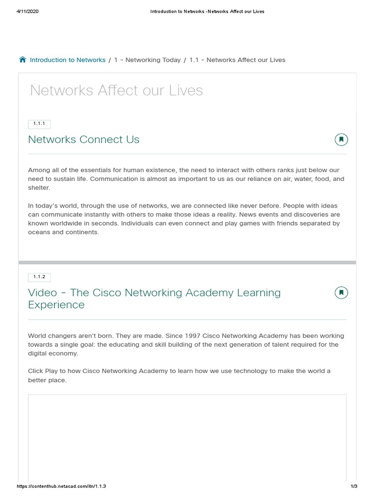 Impact of Networks on Daily Life | PDF | Computer Network | Internet