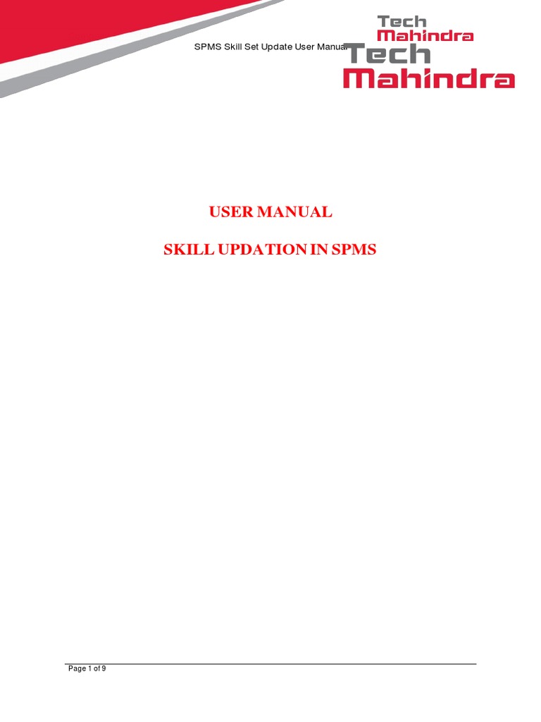 SPMS Skill Updation - User Guide Reference | PDF | Computing | Cyberspace