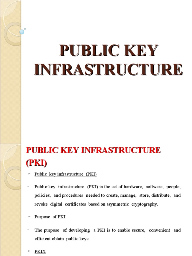 Public Key Infrastructure | PDF | Public Key Cryptography | Public Key ...