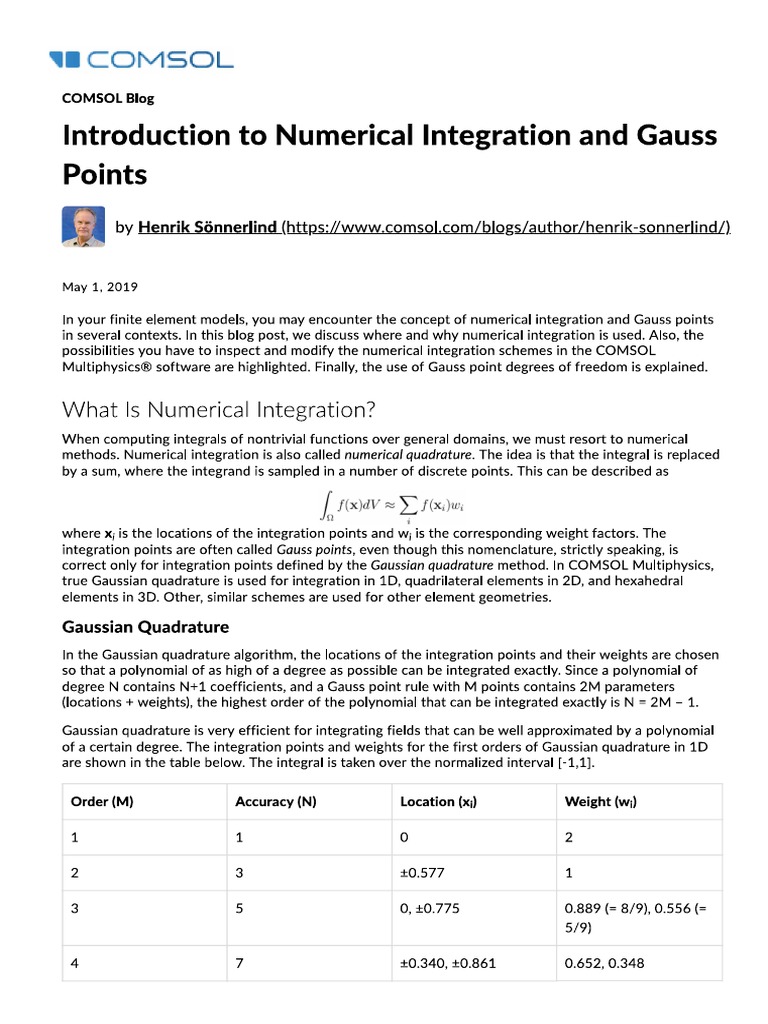 Gauss Quadrature | PDF