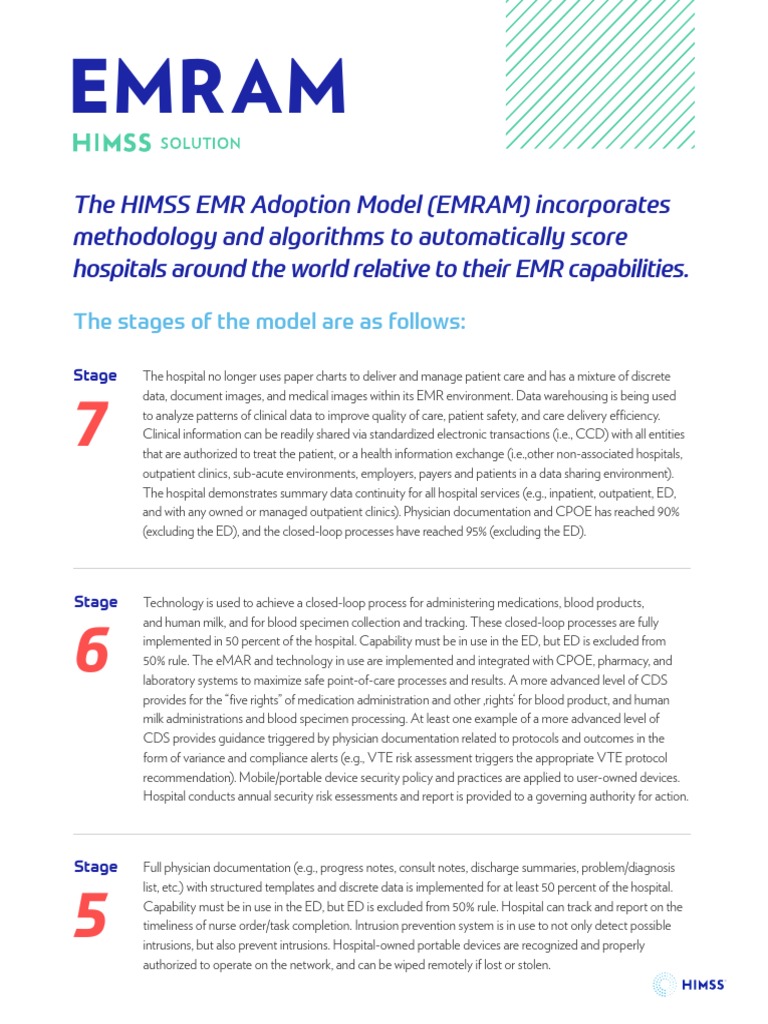 HIMSS EMRAM Criteria | PDF | Electronic Health Record | Hospital