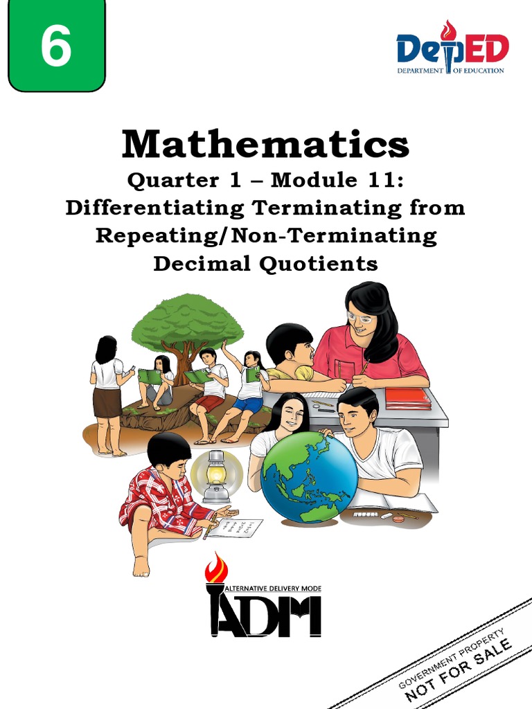 Math6 q1 Mod11 DifferentiatingTerminatingfromRepeating v4-SIGNED | PDF | Learning | Decimal