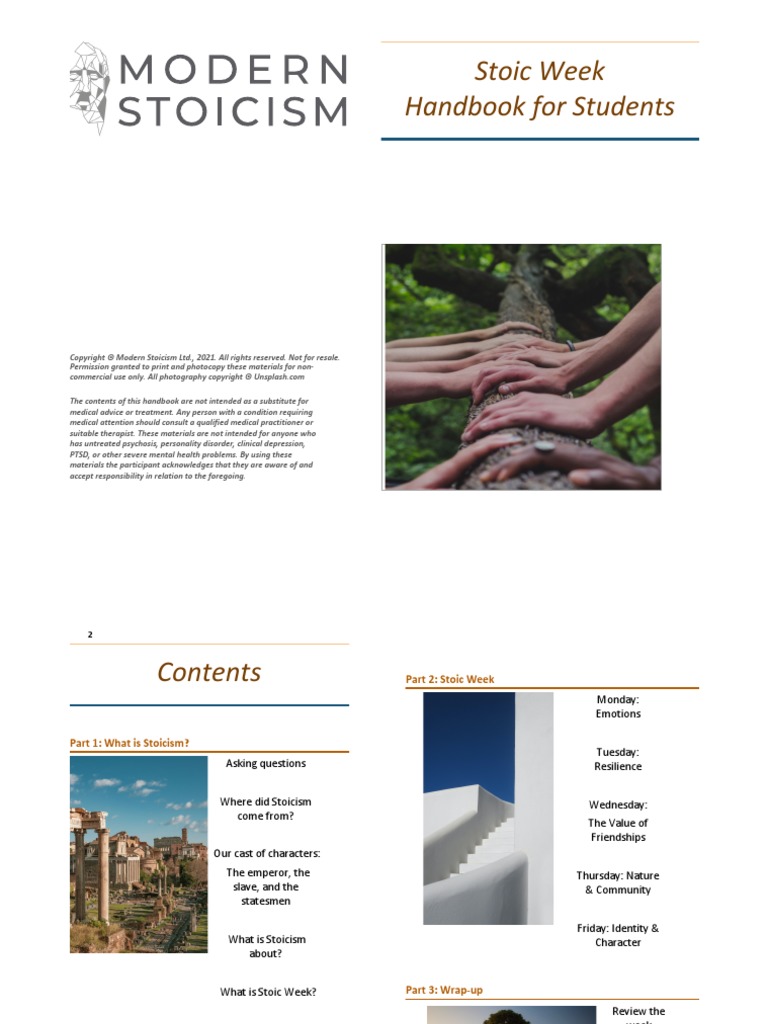 Final Stoic Week For Students | PDF | Stoicism | Epictetus