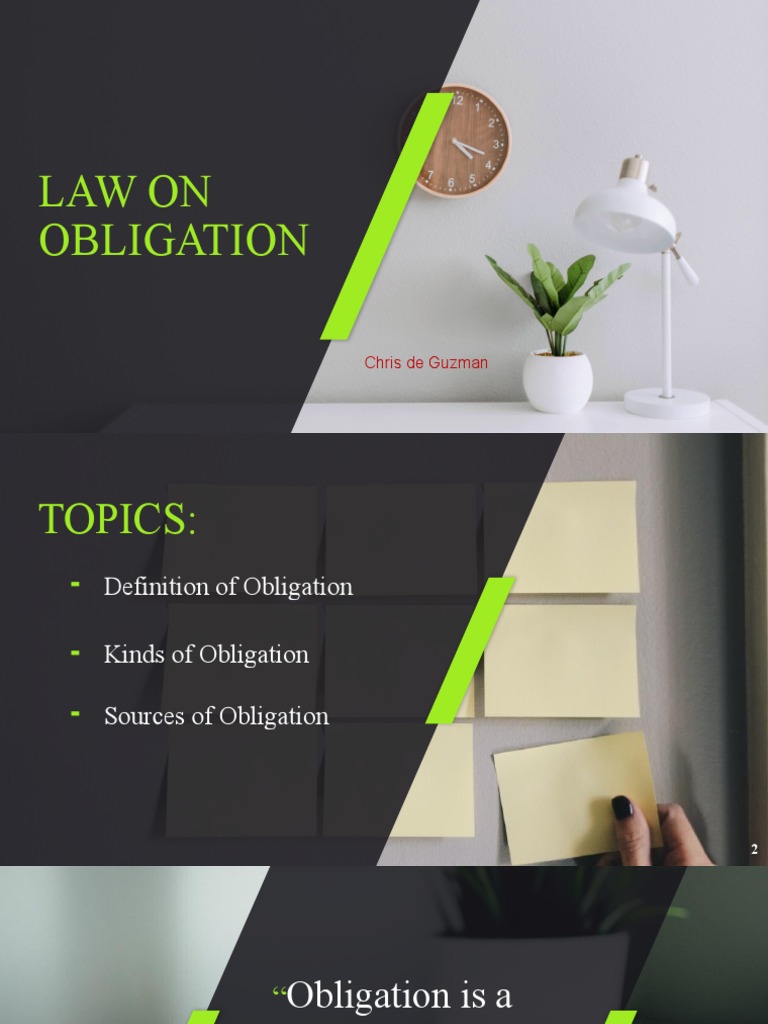 Law On Obligation: Chris de Guzman | PDF